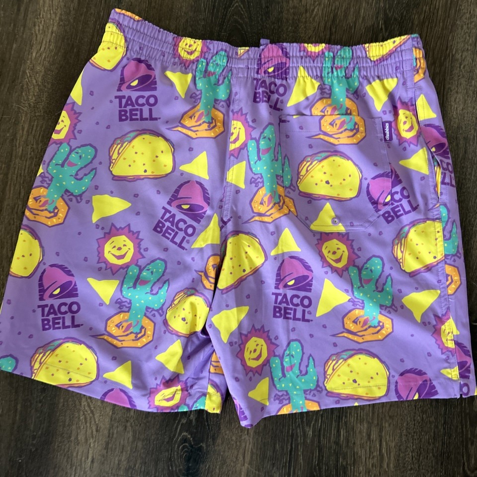 Chubbies X Taco Bell Swim Shorts Bathing Suit Teunks Men Large Purple 7 ...