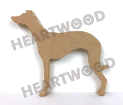 Whippet dog shape in MDF (150mm x 168mm X 18mm thick)/Wooden blank ...