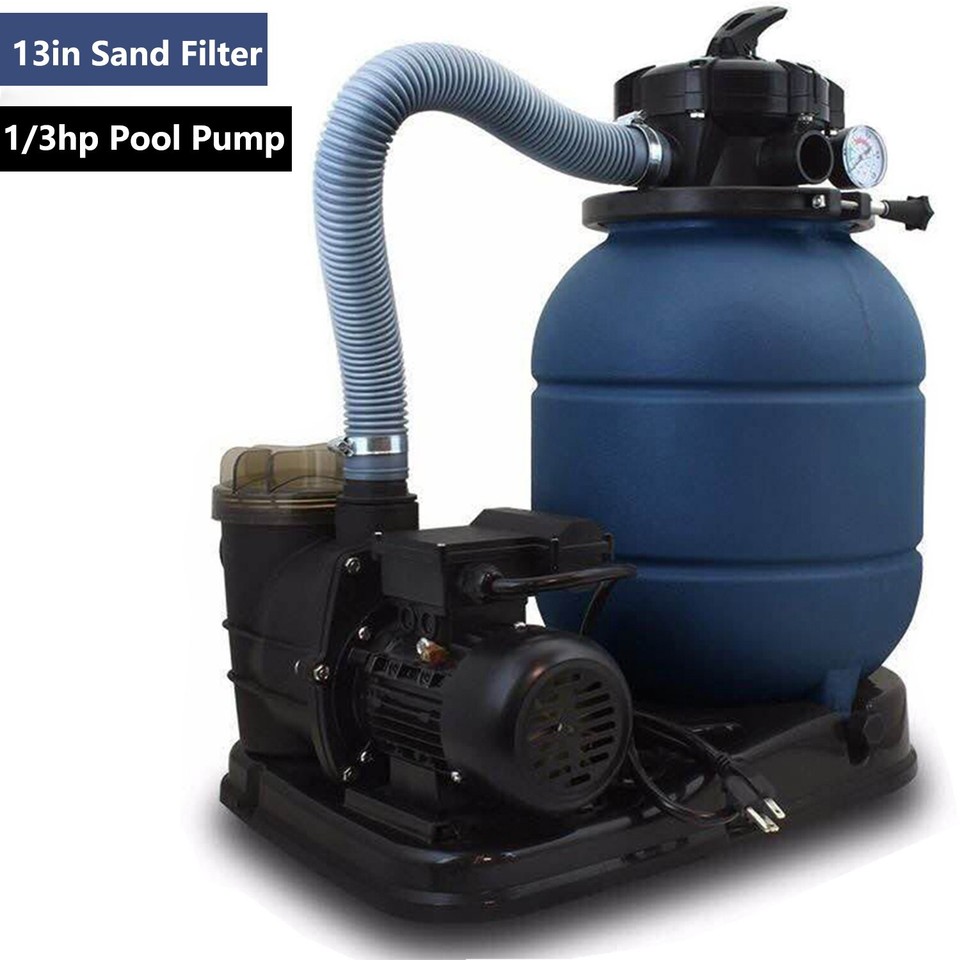 Bundle Set 13" Sand Filter with 1/3 HP Pool Pump Above Ground Swimming ...