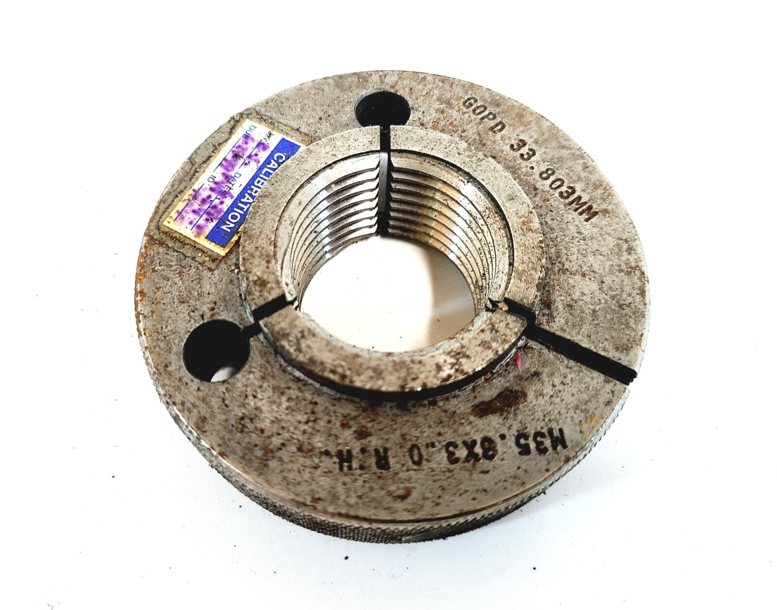 M35 X 3mm thread ring gauge R.H. Metric Go P.D. 33.803mm | eBay