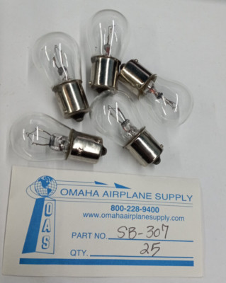 Chicago Miniature P/N 307 S8 28-Volt/14-Watt BA15d Lamp, Incandescent ...
