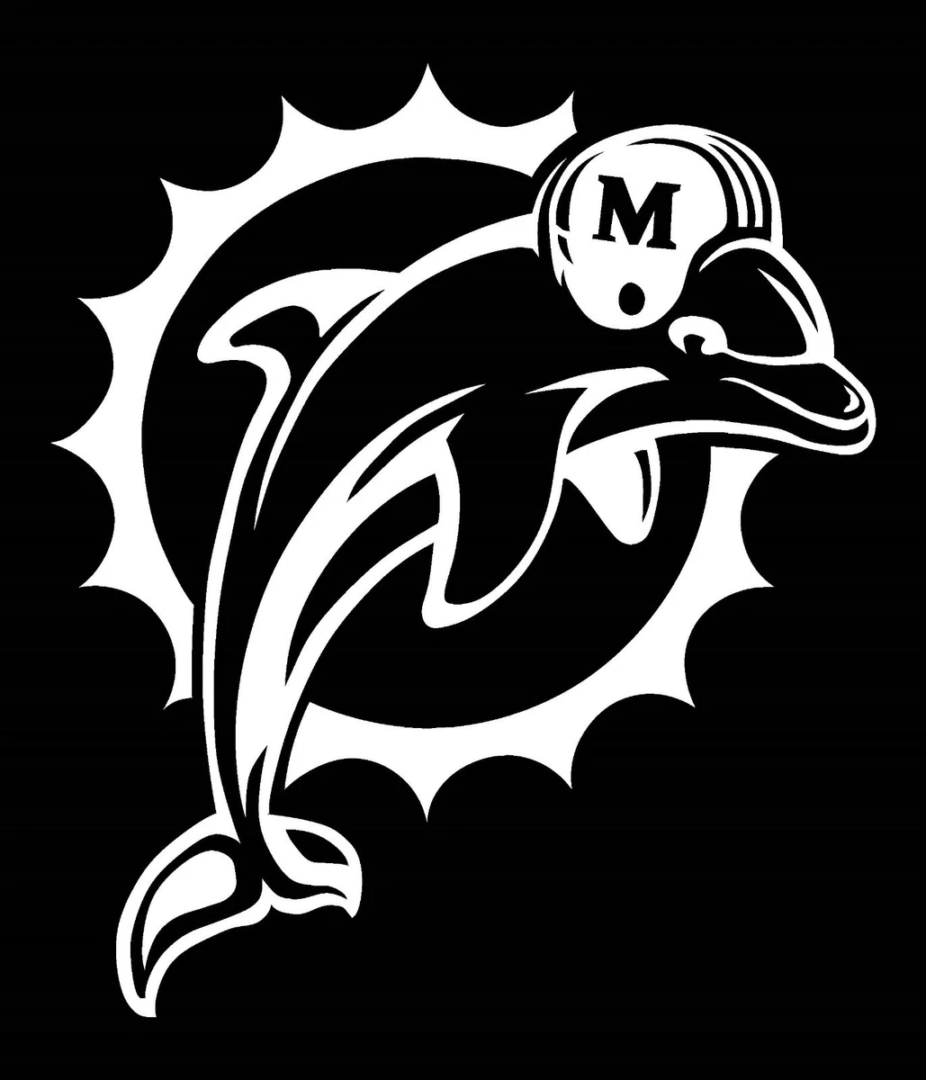 Miami Dolphins Logo Black And White