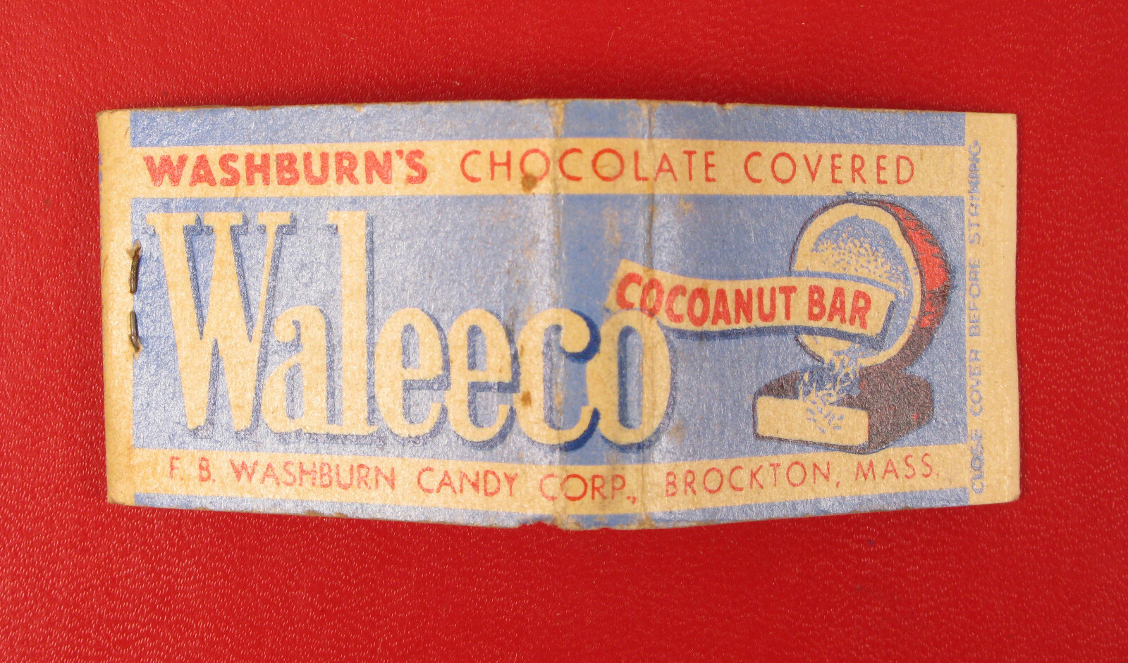 VINTAGE WALEECO COCOANUT BAR CANDY ADVERTISING MATCHBOOK MATCHES !! | eBay