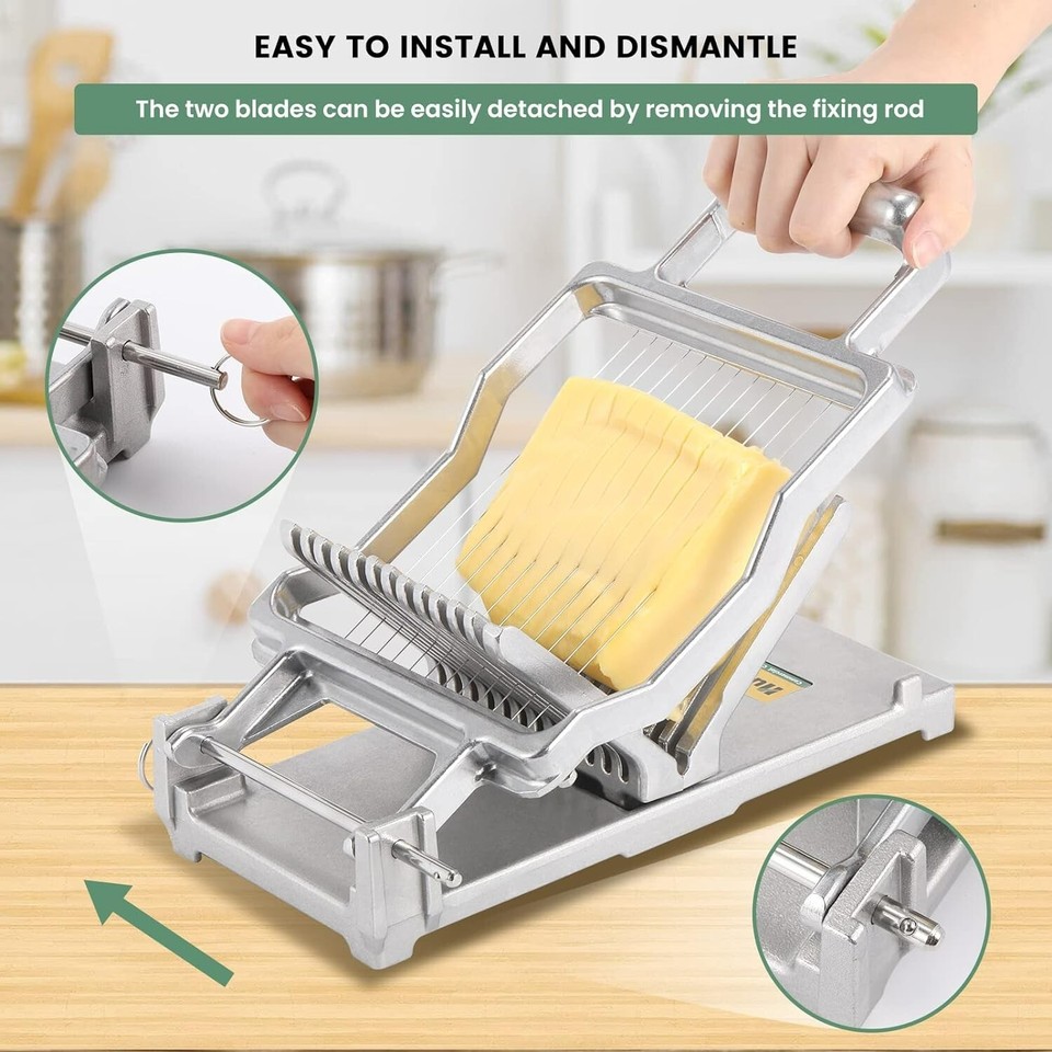 Huanyu Commercial Cheese Slicer 1cm&2cm Stainless Steel Wire Cheese ...