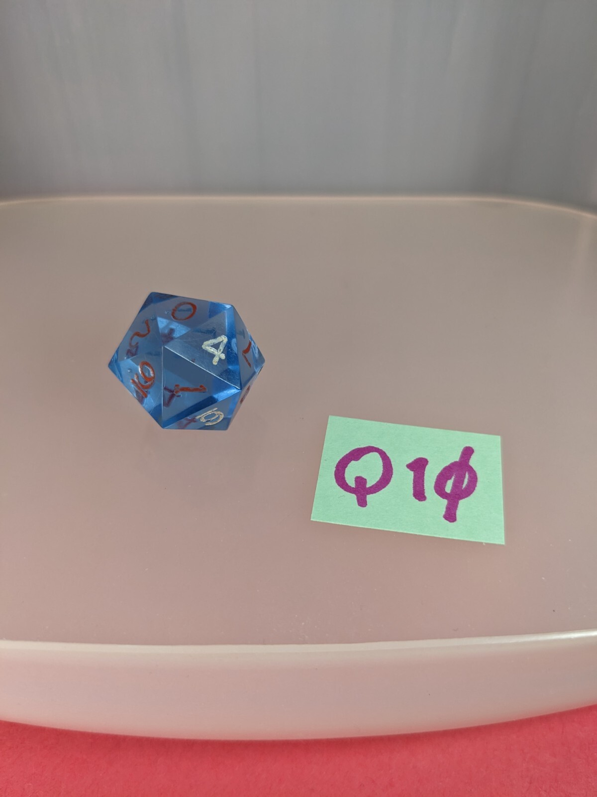 Gamescience Vintage d20 0-9 Twice Polyhedral Gem Light Blue RPG Die ...