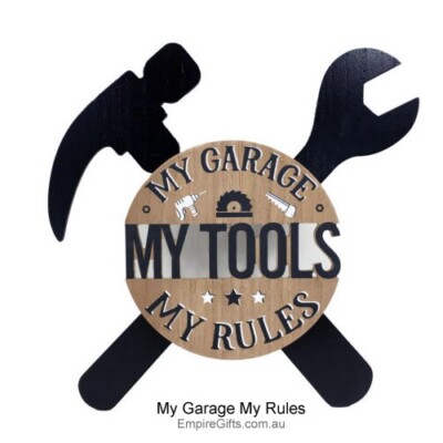 (1) My Garage My Tools My Rules Workshop Sign Father's Day | eBay