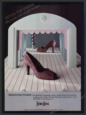 Stuart Weitzman Python Shoes 1980s Print Advertisement Ad 1981 Neiman ...