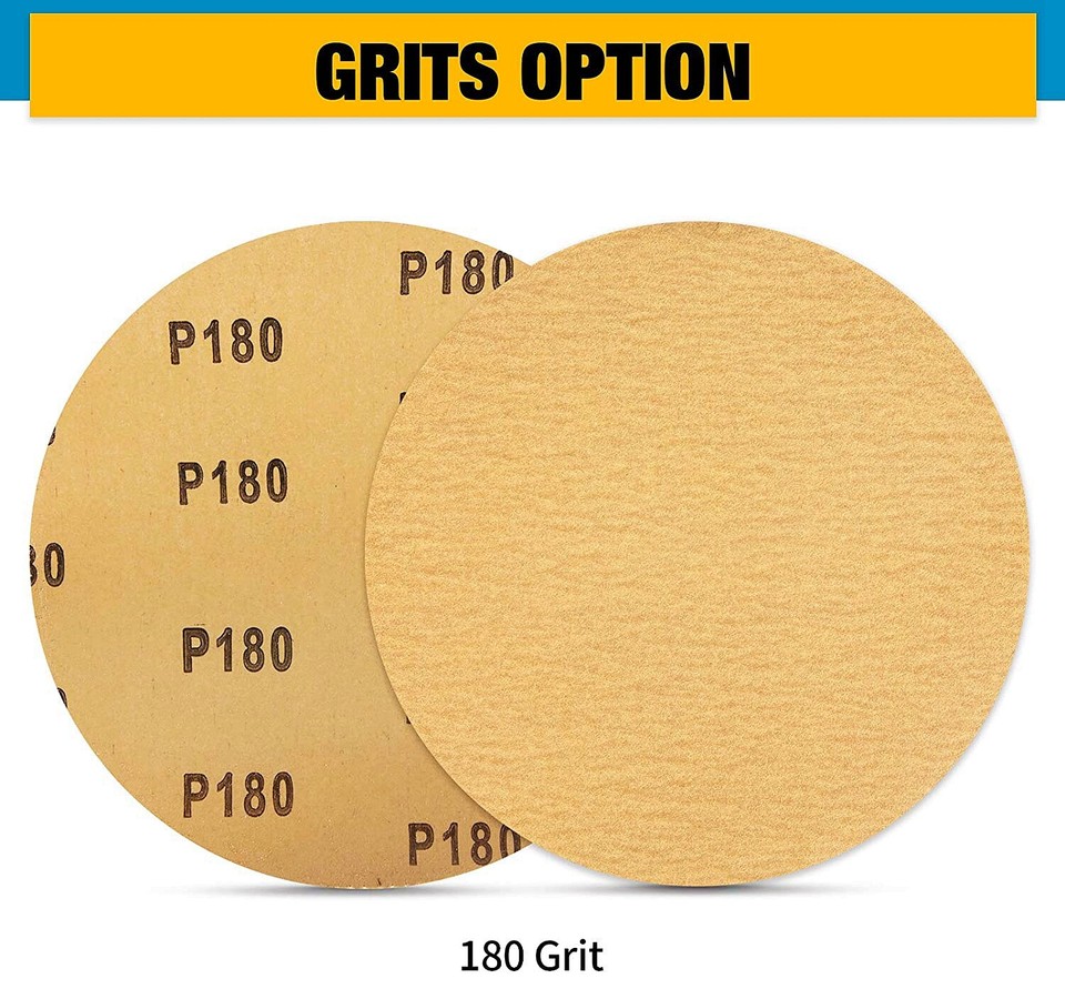 100pcs 6 inch 180 Grit PSA Adhesive Sanding Disc Sandpaper on Roll for ...