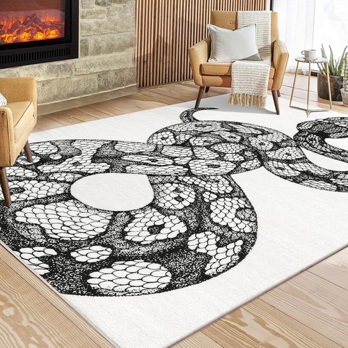 8x10 Snake Rug Washable Living Room Rugs Serpent Area Rug for Bedroom ...