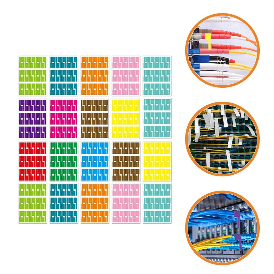 20 Sheets Cord Labels Tags Cable Identification Stickers Adhesive Electric | eBay Australia