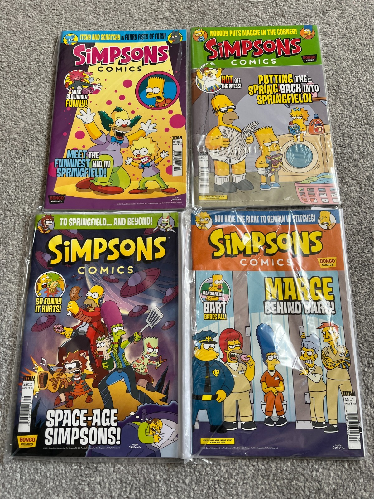 Simpsons Comics 36, 37, 38, 39 Brand New & Sealed | eBay UK