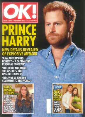 UK OK! Magazine, Prince Harry, Kate Middleton, King Charles, Amy Childs ...