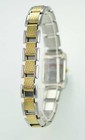 Regency Watch Womens White Stainless Gold Silver Batt Water Resist ...