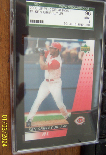 Ken Griffey Jr. 2003 Upper Deck Post MVPs #4 of 6 Cincinnati Reds 3D SGC 9 MINT | eBay