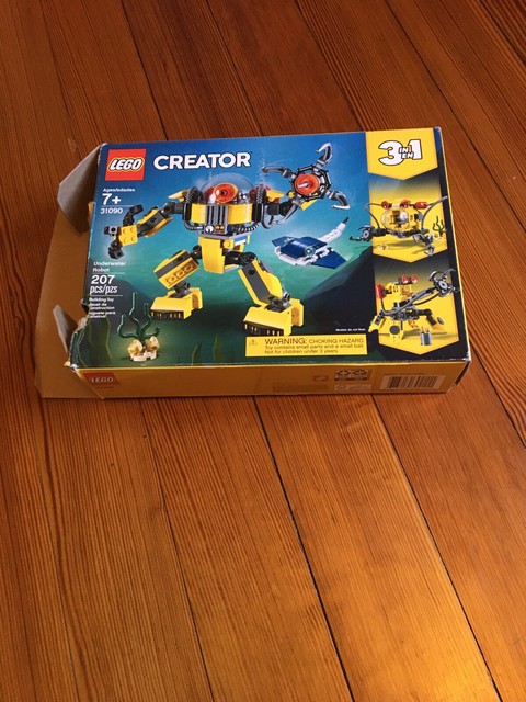 Open Box LEGO Creator 31090 3-in-1 Underwater Robot 207 pcs Age 7 ...