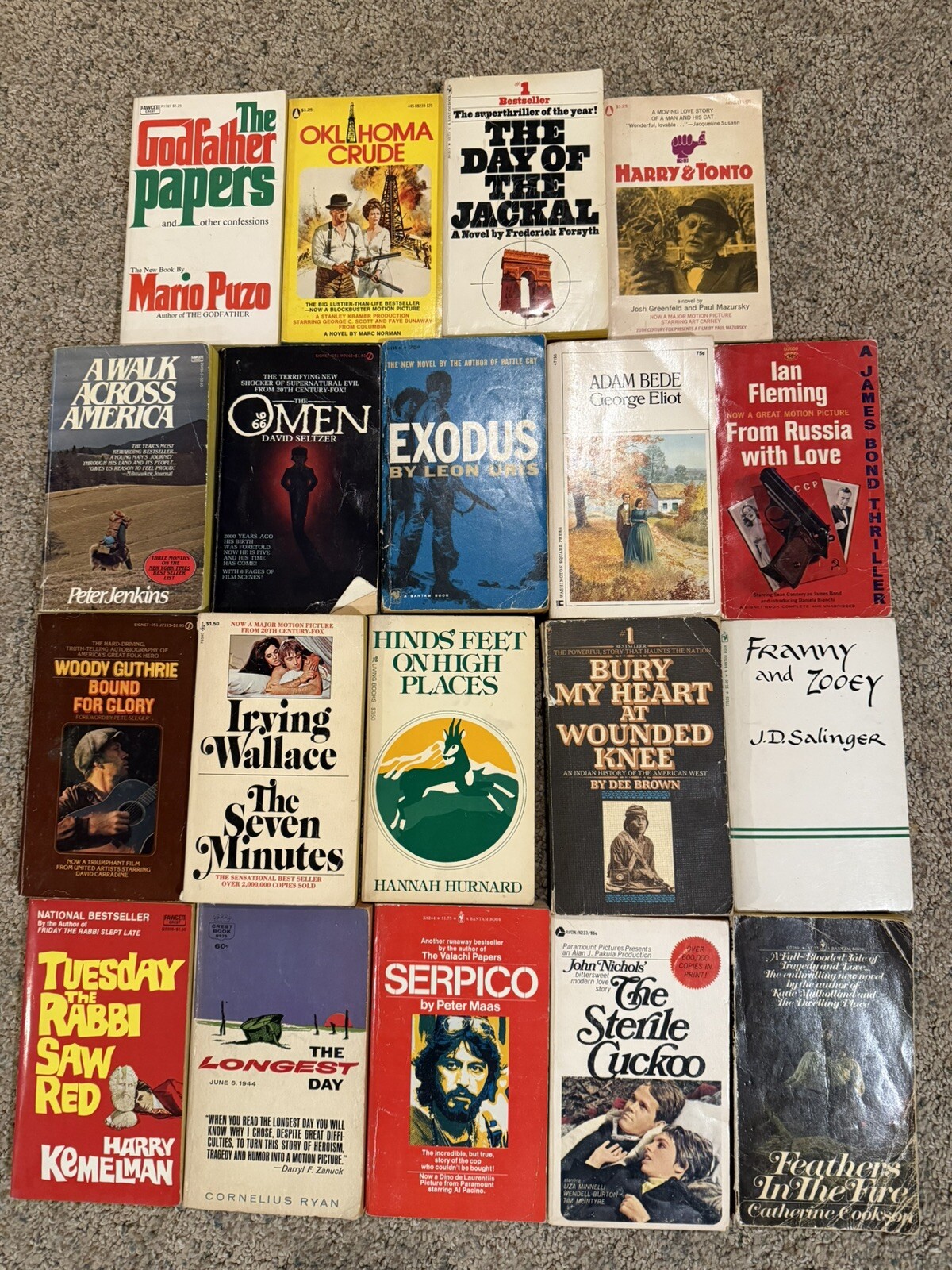 Lot 19 Vintage 50s 60s 70s Paperback Books Movies Classics Novels Spy ...