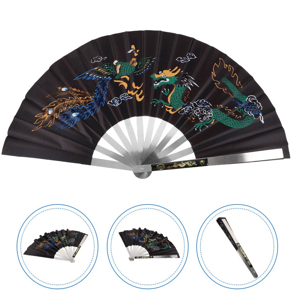 Vintage Style Kung Fu Fan Portable Performance Fan Folding Hand Fan ...