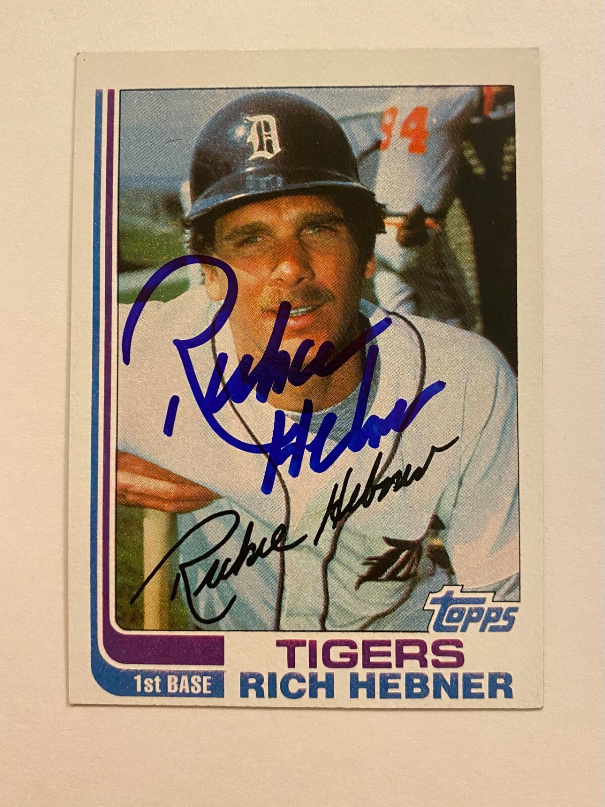 Rich Hebner Signed Topps #603 1982 Card Detroit Tigers Auto MLB RAD | eBay