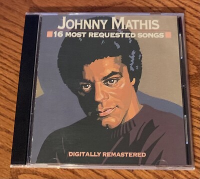 JOHNNY MATHIS "16 MOST REQUESTED SONGS" RARE ORIGINAL 1986 USA CD ALBUM ...