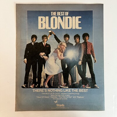 The Best of Blondie 1981 Original 10"x13" Poster Type Advert Greatest ...