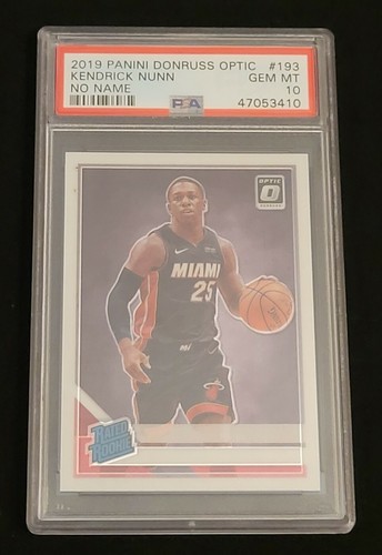 2019-20 Donruss Optic KENDRICK NUNN RC - NO NAME ROOKIE CARD PSA 10 GEM ...