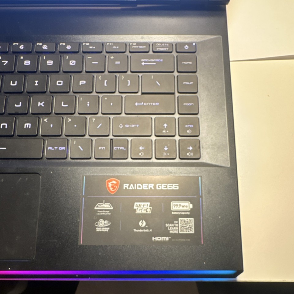 MSI Raider GE66 Gaming Laptop Intel Core i9 NVIDIA GeForce RTX Black | eBay