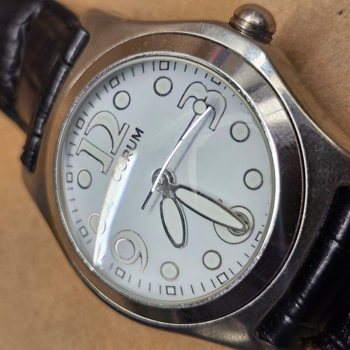 Corum Swiss Automatic Watch Stainless Steel Exhibition Case Back Bubble ...