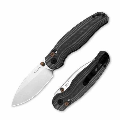 KIV3781CDA1 Kizer Phoca CD Folding Knife 14C28N Steel Blade Black ...