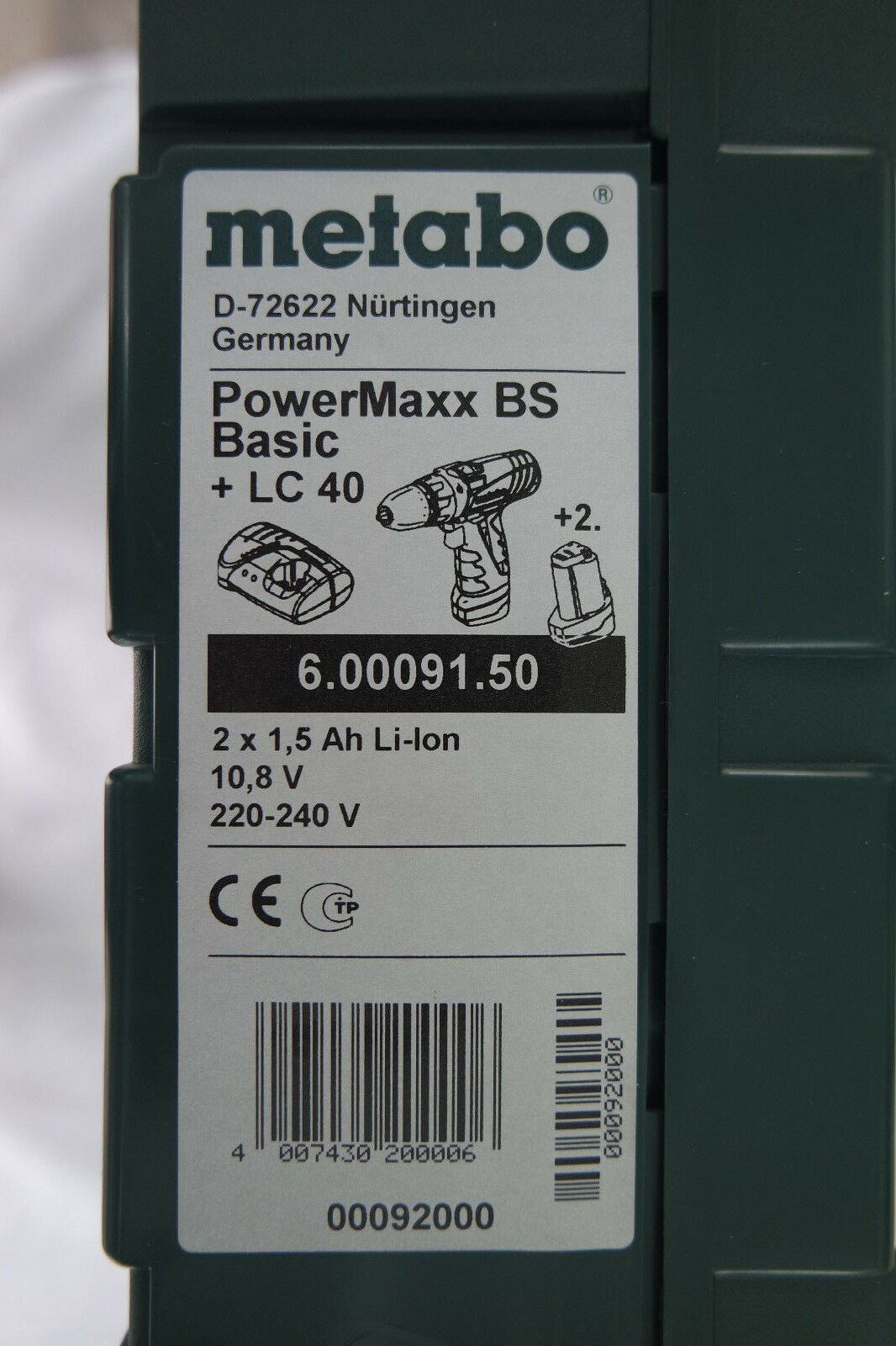 Metabo Powermaxx BS Akku Bohrschrauber Basic + LC40 mit 2 Akkus | eBay.de