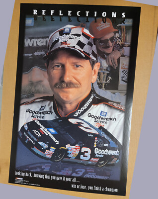 Dale Earnhardt Poster 23x34 Reflections NASCAR Racing Vintage Psoter | eBay