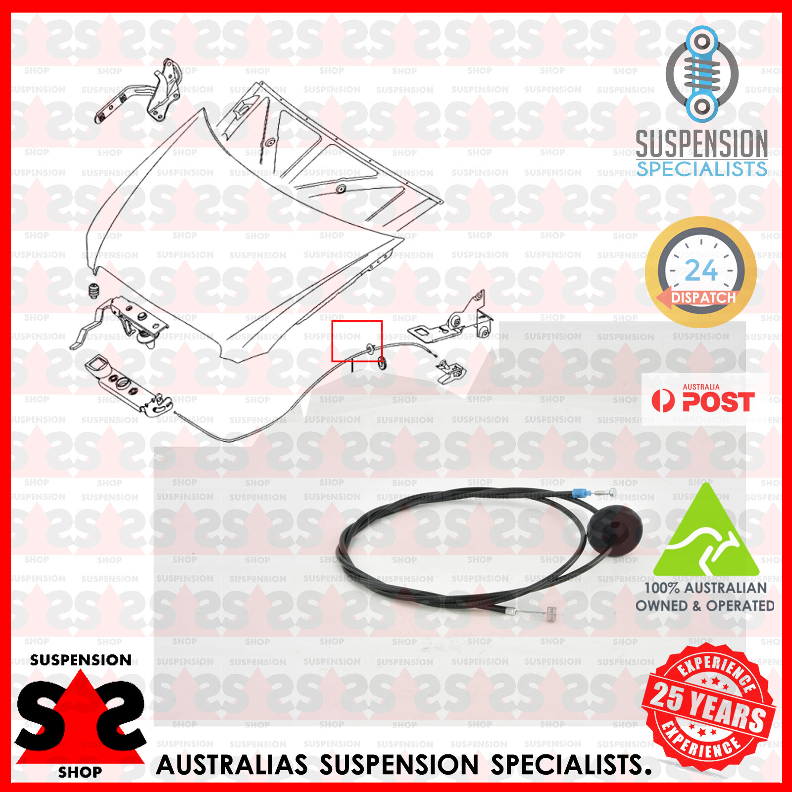 Bonnet Cable Suit MERCEDES-BENZ Vito Bus (W639) 122 CDI (639.701, 639. ...