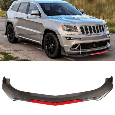For Jeep Compass UNIVERSAL Front Bumper Lip Spoiler Splitter Carbon ...