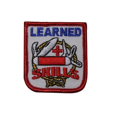 Learned Skills Embroidered Iron On Patch - Knife Safety Boys Girls 130 ...