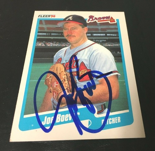 JOE BOEVER AUTOGRAPH 1990 FLEER AUTOGRAPH AUTOGRAPHED CARD ATLANTA ...
