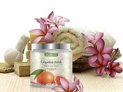 Grapefruit Scrub for Face & Body--Deep Cleansing Exfoliate Acne by Pure ...