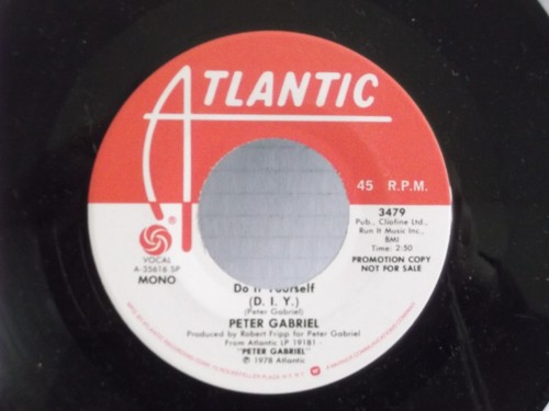 Peter Gabriel,Atlantic 3479,"Do It Yourself (D.I.Y.)",US,7" 45, PROMO, 1977,Mint | eBay