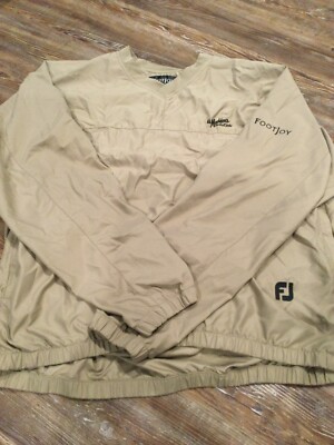 FootJoy Men’s Tan Golf Pullover Windbreaker Jacket Size Large Madden’s ...