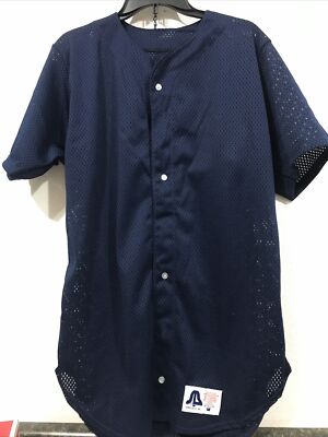 Sports Belle Men’s Button Front BB Jersey SIZE Medium Blue (11-TW-593 ...