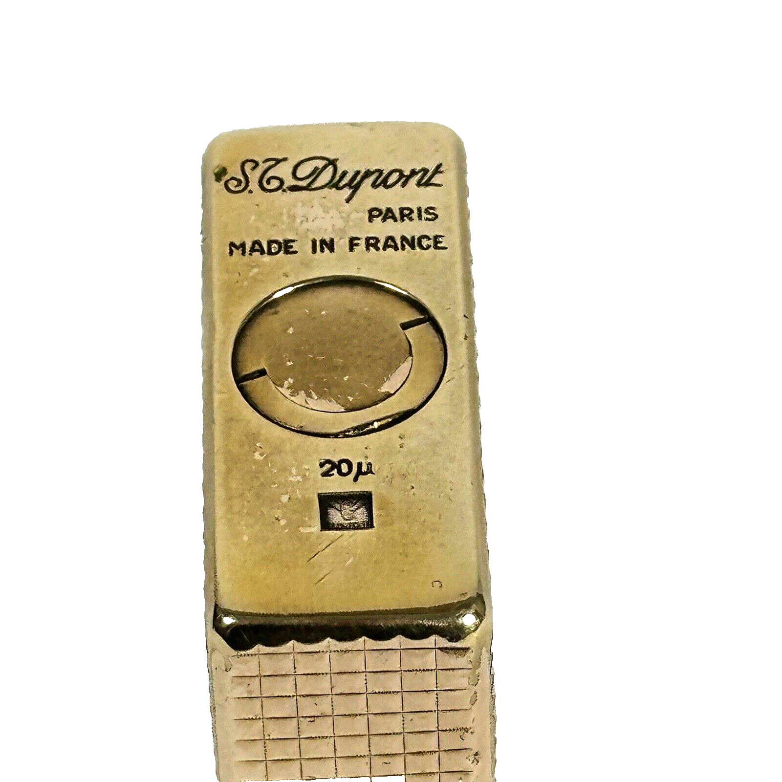 ST. Dupont Ligne 1 SM Gas Lighter | Diamond Pattern | 20µ Gold Plated ...