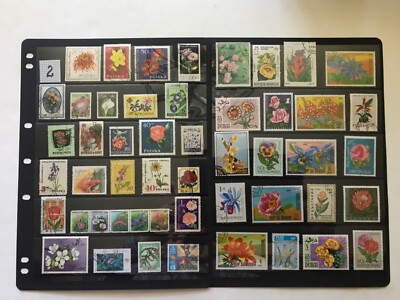 PLANTS & EXOTIC FLOWERS ON STAMPS TOPIC Stamp Collection FREE SHIPPING ...