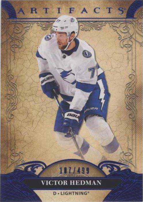 2020-21 Upper Deck Artifacts - Victor Hedman #17 Blue Sapphire /499 for ...