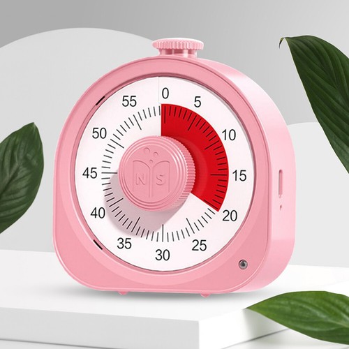 Study Timer 60 Minutes Time Management Countdown Tool for Kitchen (Pink ...