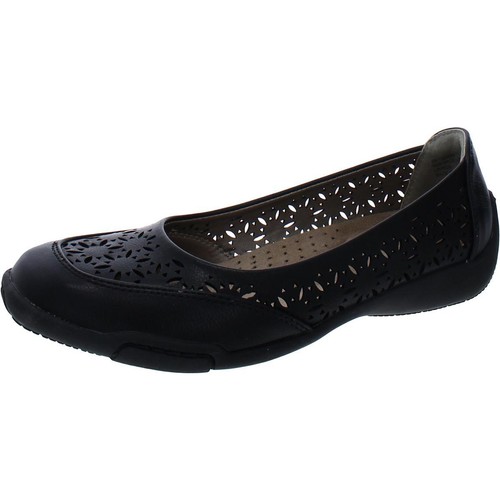 Array Womens Jordan Black Laser Cut Ballet Flats Shoes 8 Wide (C,D,W ...