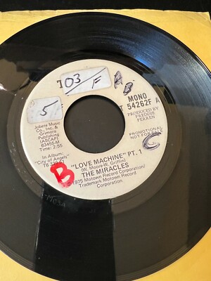 45 PROMO The Miracles Love Machine TAMLA VG+ | eBay