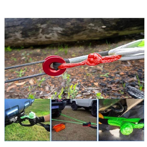 Heavy Duty Recovery Ring Snatch Block Pulley w/ Soft Shackle Tow Winch ...