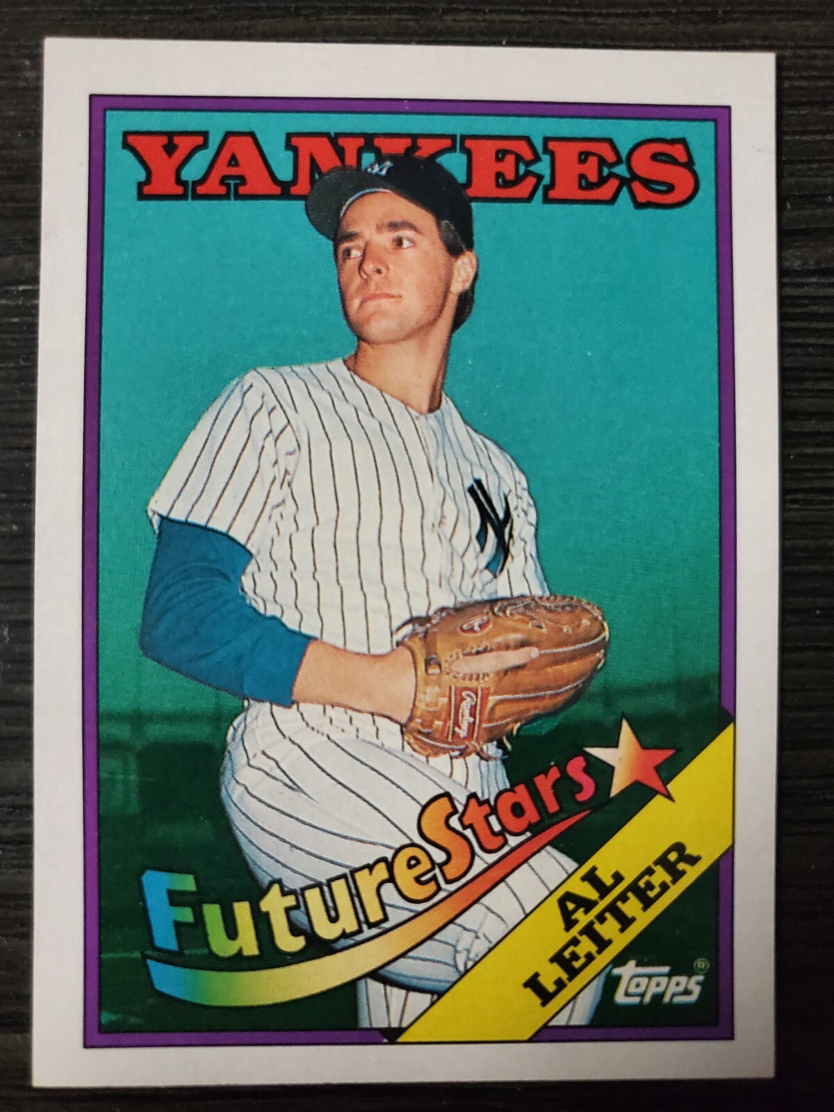 1988 TOPPS ROOKIE FUTURE STARS MLB BASEBALL CARD #18 AL LEITER NEW YORK ...