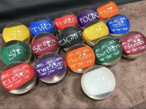 Clear Billiard Ball Set 1-15, 117g, Pool Game Accessories | eBay