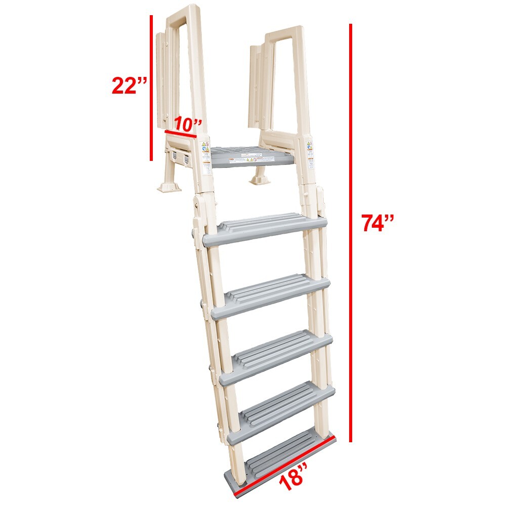 Confer 8000 Above Ground Swimming Pool In-Pool Ladder - 48" - 54" Wall ...