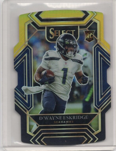D'WAYNE ESKRIDGE NFL Seahawks 2021 Panini Select Club Gold Die Cut #260 ...