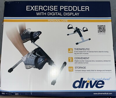 Drive Medical RTL10273 Deluxe Folding Exercise Peddler with Electronic ...